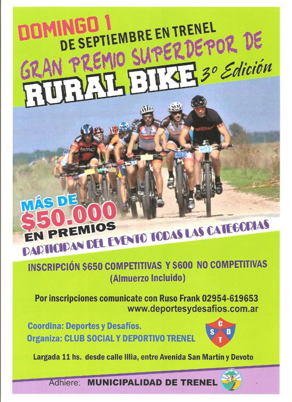 Se realizará en Trenel la 3° Edición del Rural Bike - Castex Online